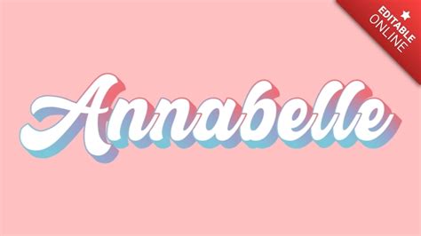 Annabelle Name Design Text Effect Generator