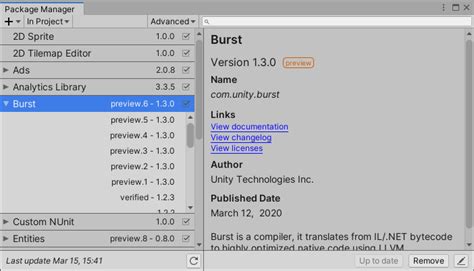 Missing References In The Collections Package Unity Engine Unity