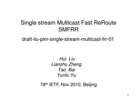 Ppt Draft Liu Pim Single Stream Multicast Frr 01 Powerpoint Presentation Id 2357760