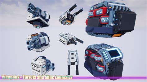 3d Pixel Art Spaceships Weapons And Utilities In Props Ue Marketplace