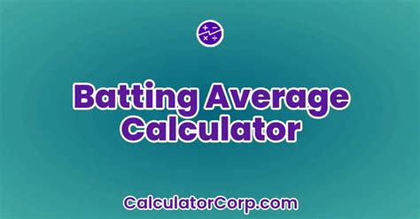 How To Calculate Batting Average Calculator