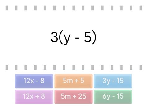 Simplify Using Distributive Property Find The Match