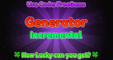 Robloxgo Generator Incremental Rng 🍀 Real Time Stats Insights And Ranking
