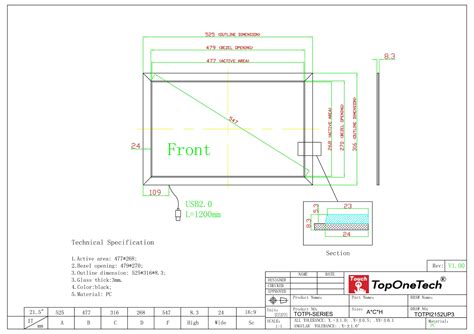Inch Infrared IR Frame Touch Screen Sensor Film Components IR