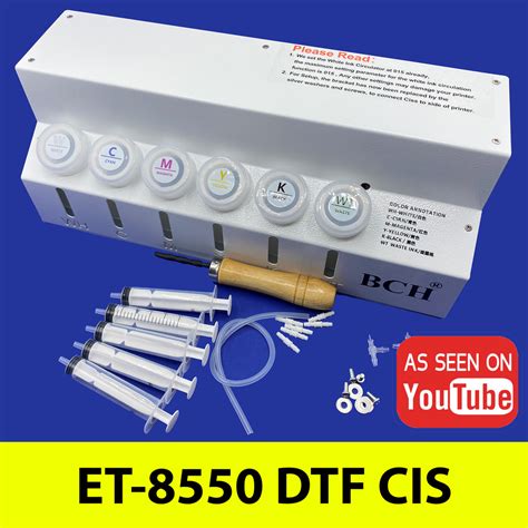 Standard Diy Continuous Ink Supply Cis Kit For Et 8550 Dtf Conversio Bch Technologies