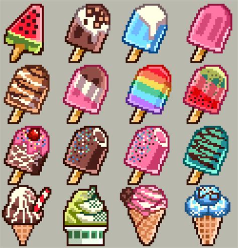 Ice Cream Pixel Art By Lybica On Deviantart