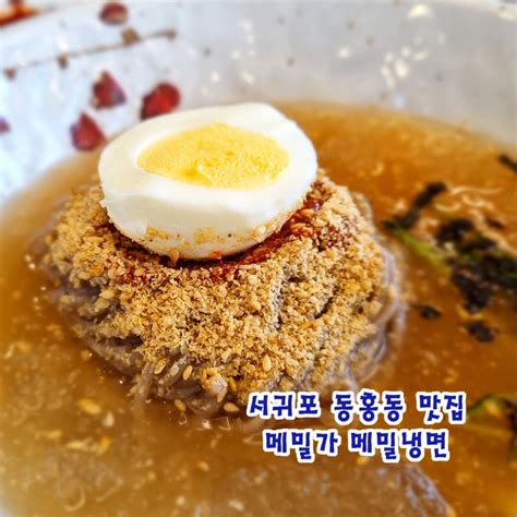 서귀포 동홍동 맛집 메밀가 점심 식사로 좋은 시원한 메밀냉면 네이버 블로그