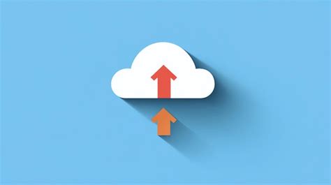 Simple Illustration Of Cloud Computing With An Upward Arrow Symbolizing Data Upload Premium Ai
