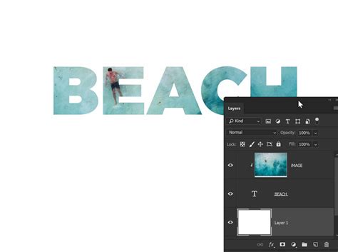 How To Put An Image Inside Text In Photoshop Using A Clipping Mask