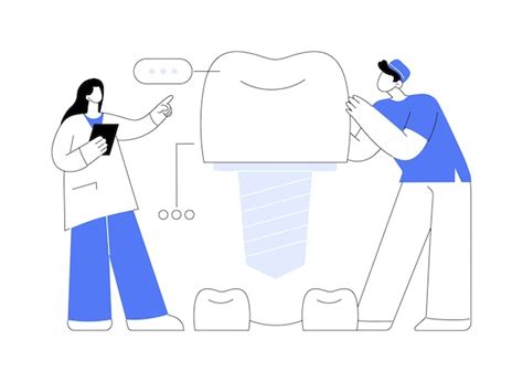 Premium Vector Teeth Dentures Implants Abstract Concept Vector