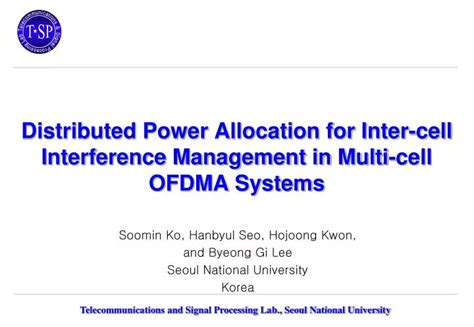 ppt distributed power allocation for inter cell interference