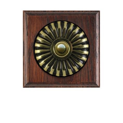 Brass Period Fluted Push Button Dimmer Switch Choice Of Finishes And Gang Options