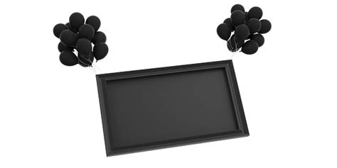 검은 금요일 개념 빈 블랙 프레임과 흰색 바탕에 검은 풍선 3 차원 일러스트 레이 션 11월에 대한 스톡 사진 및 기타 이미지 11월 3차원 형태 가격 Istock