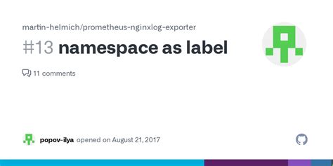 namespace as label · issue 13 · martin helmich prometheus nginxlog