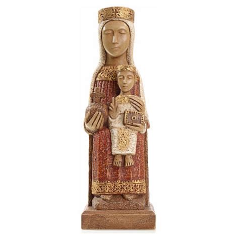 Our Lady Of The Pillar Red Stone Statue 25 Cm Bethlehem Nuns Online