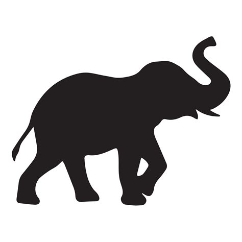 Elephant Silhouette Isolated On White Background 49329135 Vector Art At