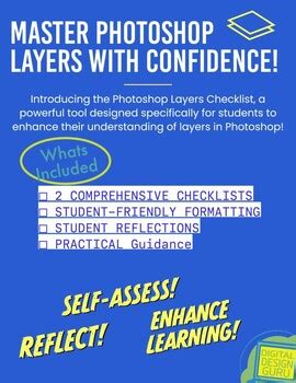 Checking For Understanding Photoshop Layers Checklist By Digital Design
