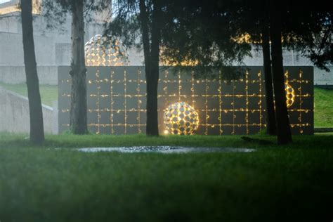 Bubbles Protrude From Concrete Puzzle Pavilion At Design Week Mexico