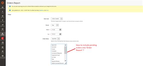 How To Include Pending Orders Into Magento 2 Order Report Table