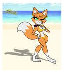 Foxy In Bikini Golden By Elloborick On Deviantart