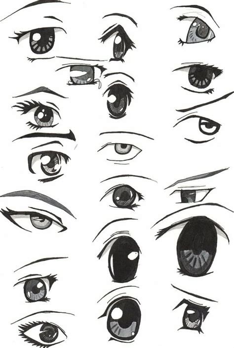 Как нарисовать красивые аниме глаза карандашом
