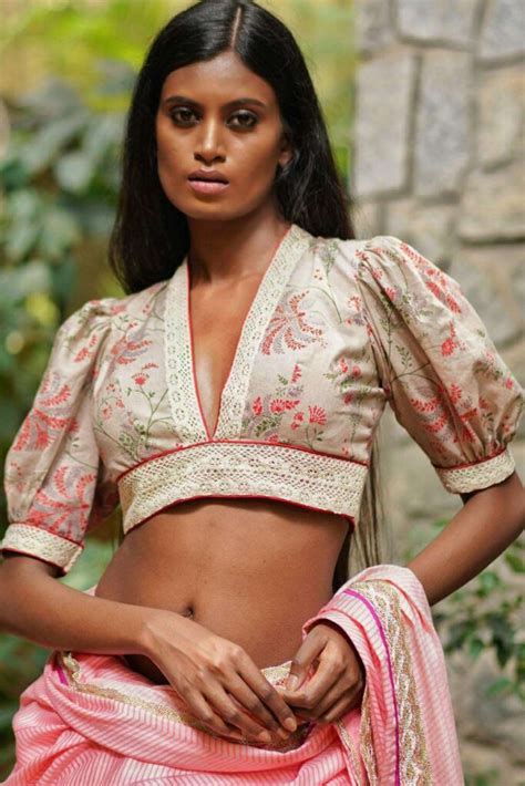 17 Latest V Neck Blouse Designs Ethnic Book Indian Wedding