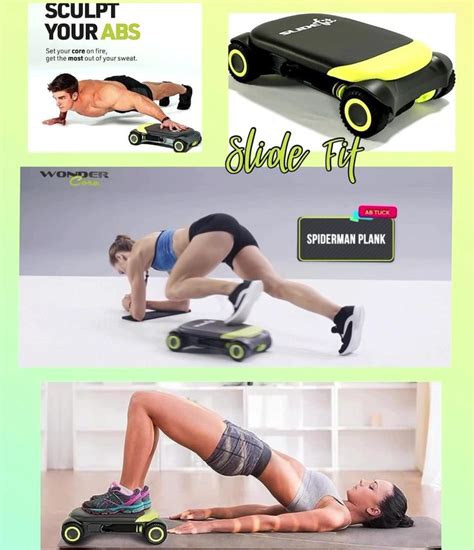 Wonder Core Slide Fit Ab Roller Board With 4 Wheels Automatic Rebound