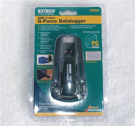 Extech 3 Axis G Force Datalogger Vb300 Usb Interface