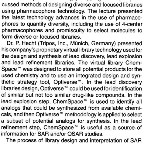 Pdf Use Of Combinatorial Chemistry To Speed Drug Discovery