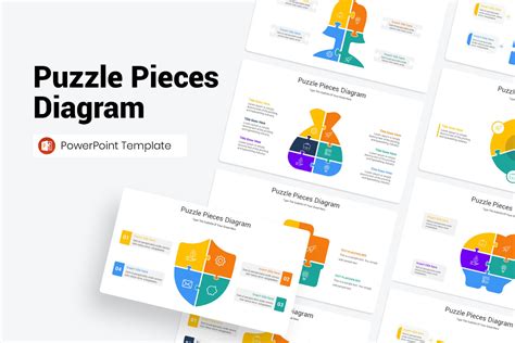 Puzzle Pieces Diagram PowerPoint Template Nulivo Market