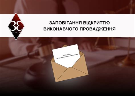 Процедура запобігання відкриттю виконавчого провадження