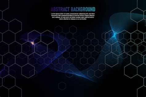 Premium Vector Gradient Wavy Lines Background With Hexagonal Lines Vector