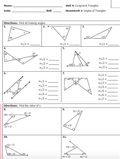Understanding Geometry Unit 1 Homework 5 Answer Key