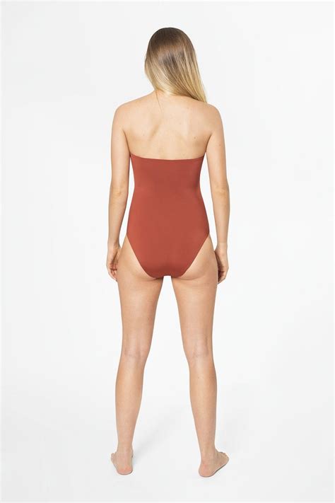 Swimsuit Mockup Psd Strapless Womens Premium Psd Mockup Rawpixel