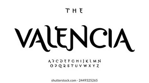 Elegant Serif Font Unique Curves Stylish Stock Vector Royalty Free 2449325265 Shutterstock