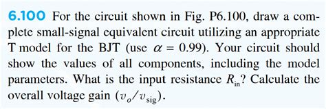 solved 6 100 for the circuit shown in fig p6 100 draw a
