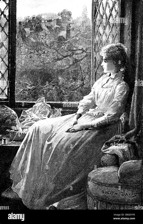 Victorian Leisured Classes Upper Class Woman Relaxing By Open Window