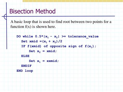 Ppt Solution Of Nonlinear Equations Topic Bisection Method