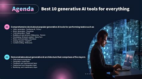 Agenda Best 10 Generative Ai Tools For Everything Ai Ss Ppt Sample