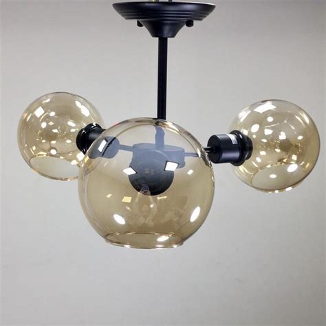 Стельова люстра з кавовими плафонами на 3 лампи — ціна 1140 грн у каталозі Люстри Купити товари