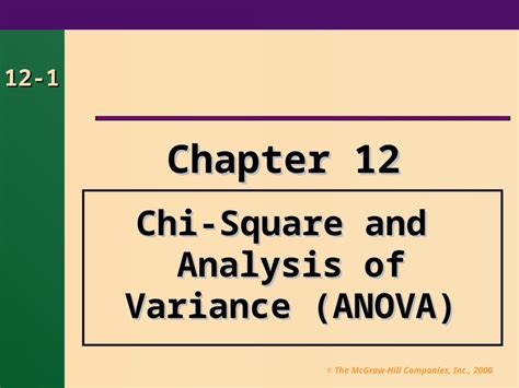 Ppt © The Mcgraw Hill Companies Inc 2000 12 1 Chapter 12 Chi Square And Analysis Of