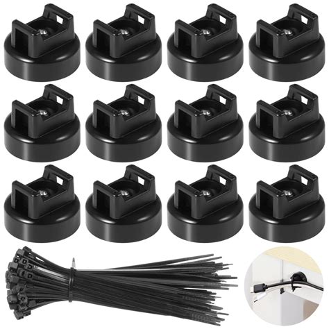 Magnetic Cable Zip Tie Mounts 50 Pcs Magnets With 200 Pcs Cable Zip