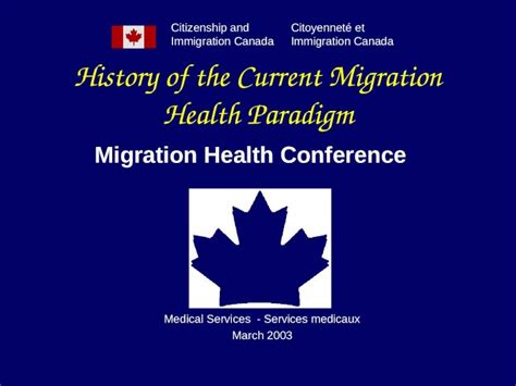 Ppt History Of The Current Migration Health Paradigm Dokumentips