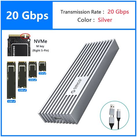 Orico 40gbps High Speed Ssd External Case M2 Nvme Enclosure