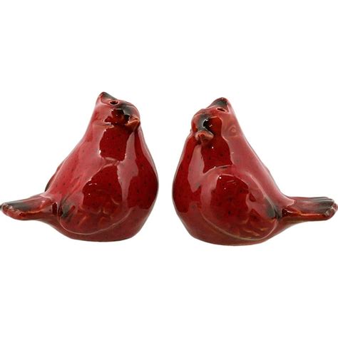 Servette Home Ceramic Red Bird Salt And Pepper Shaker Collectors