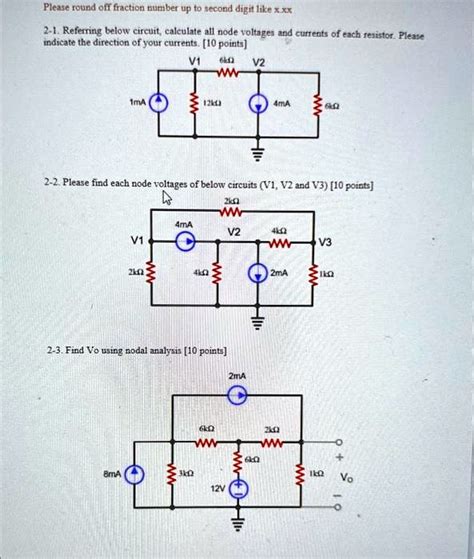 Please Round Off Fraction Number Up To Second Digit Like X Xx 2 1 Referring Below Circuit