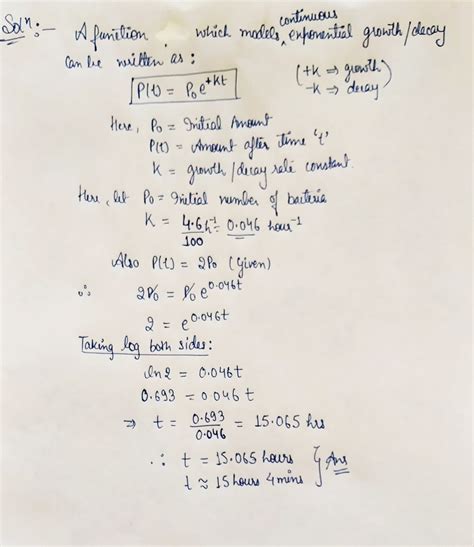 [solved] The Number Of Bacteria In A Certain Population Increases According Course Hero