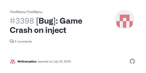 Bug Game Crash On Inject · Issue 3398 · Yimmenuyimmenu · Github