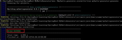 springboot整合mybatisgenerator srammy s blog