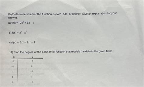 Solved Determine Whether The Function Is Even Odd Or Chegg Com